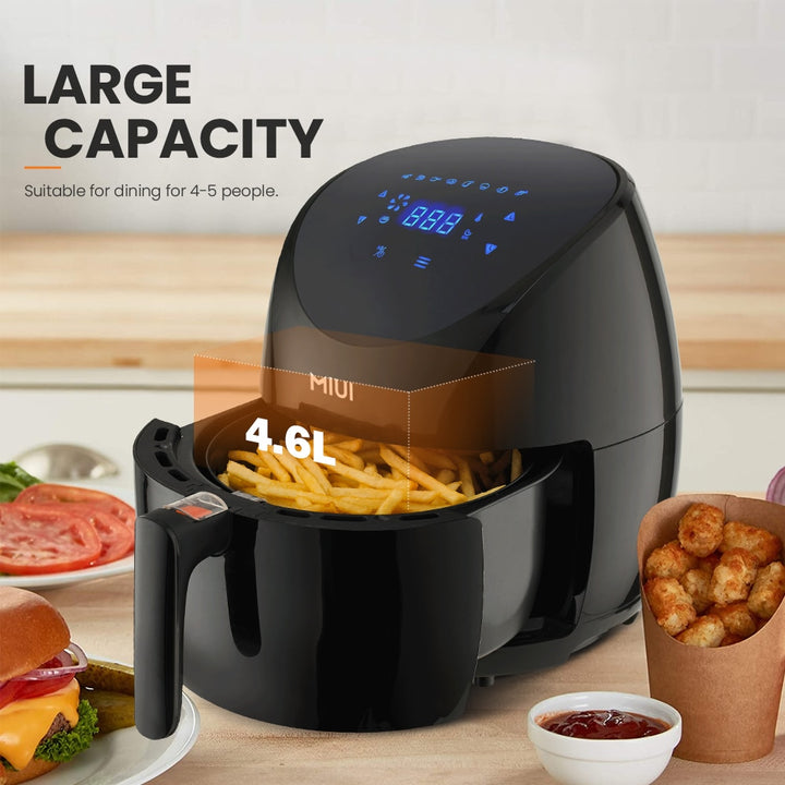 MIUI 4.6L Electric Air Fryer Oven MI-CYCLONE 360°Baking LED Touchscree ...