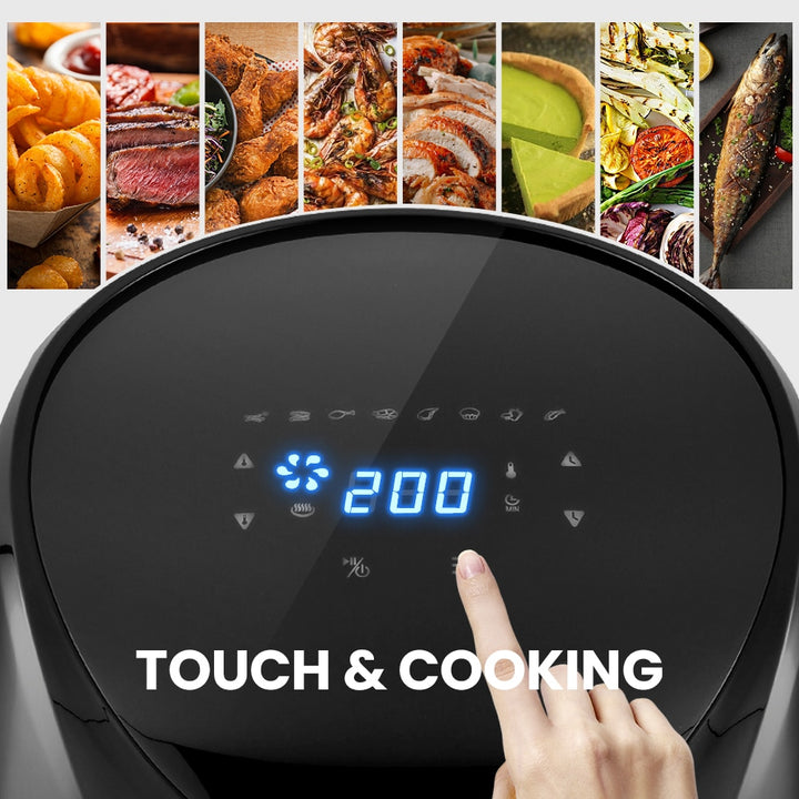MIUI 4.6L Electric Air Fryer Oven MI-CYCLONE 360°Baking LED Touchscree ...